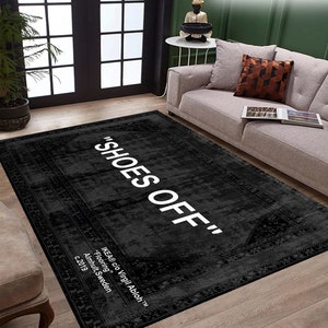 Shoes off Rug,shoes Rug,black Shoes Off, Sneakers Rug,cool Area Rug ...
