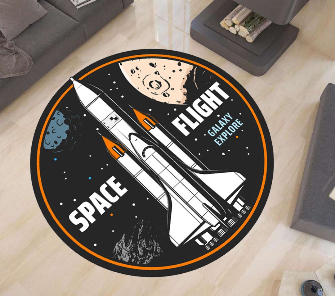 Space Flight Rug,space Shuttle Rug,rocket Rug,planet Rug,star Rug ...