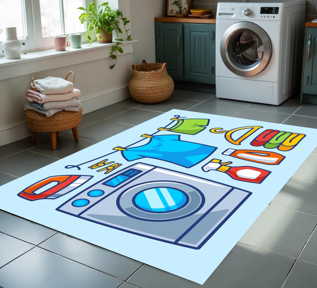 Laundry Room Rug,cute Laundry Room Rug,personalizable Rug,custom Rug ...