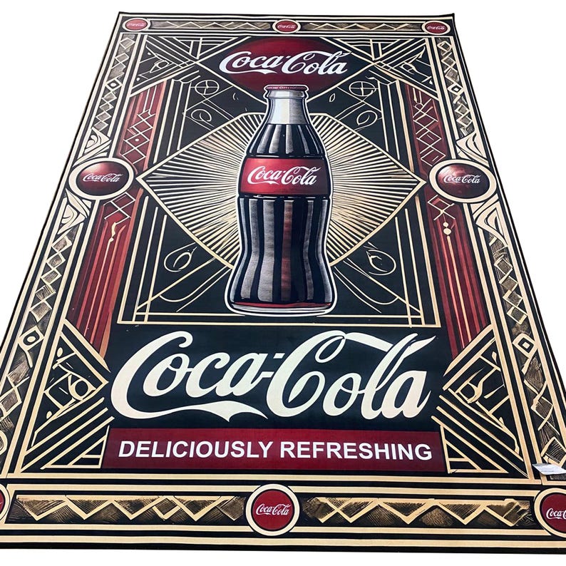 Coca Cola Area Rug: Washable Anti-slip Coke Carpet - Etsy