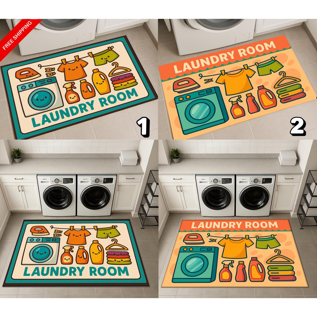 Laundry Room Rug,cute Laundry Room Rug,personalizable Rug,custom Rug ...