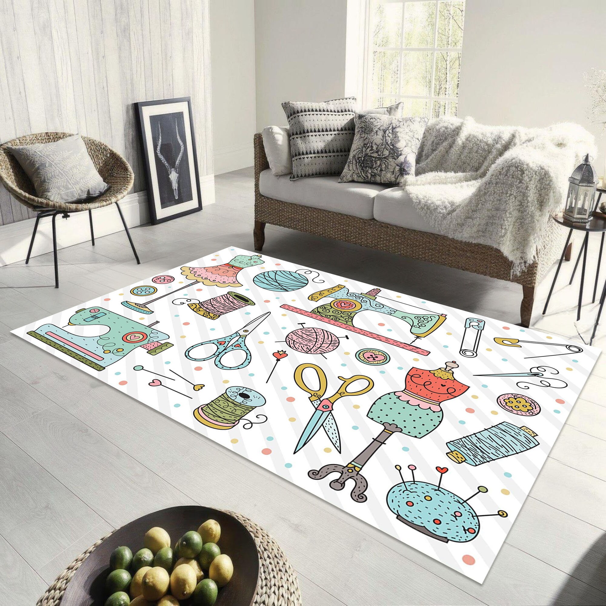 Sewing Clipart Rug,tailor Rug,bespoke Rug,tailor Scissors,sewing ...