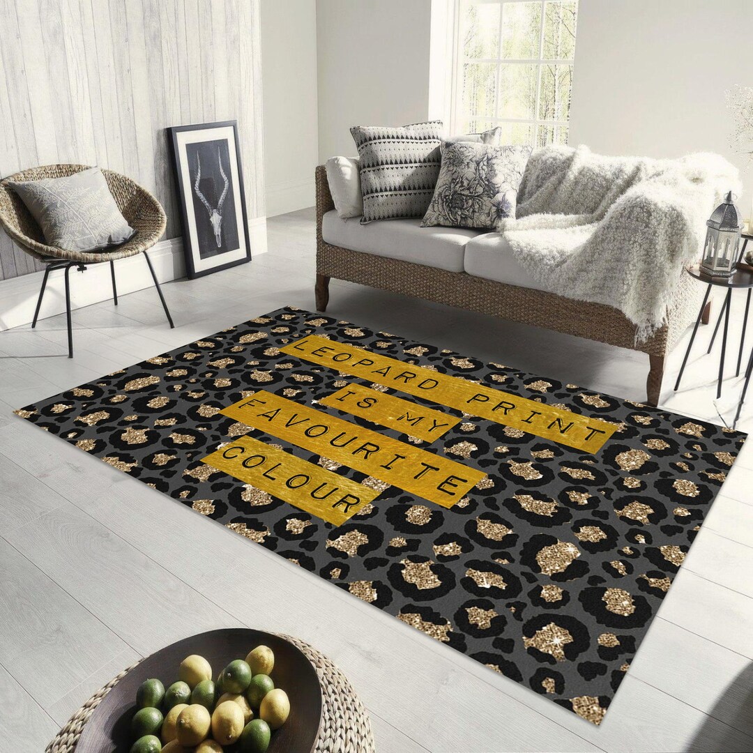 Leopard Print Rug, Modern Animal Pattern Carpet, Personalized Gift - Etsy