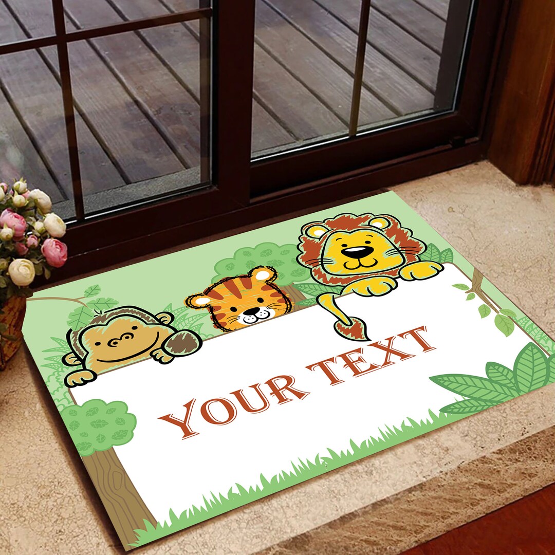 Animals Doormat,lion Mat,cat Mat,monkey Doormat,kids Room Rug,outdoor ...