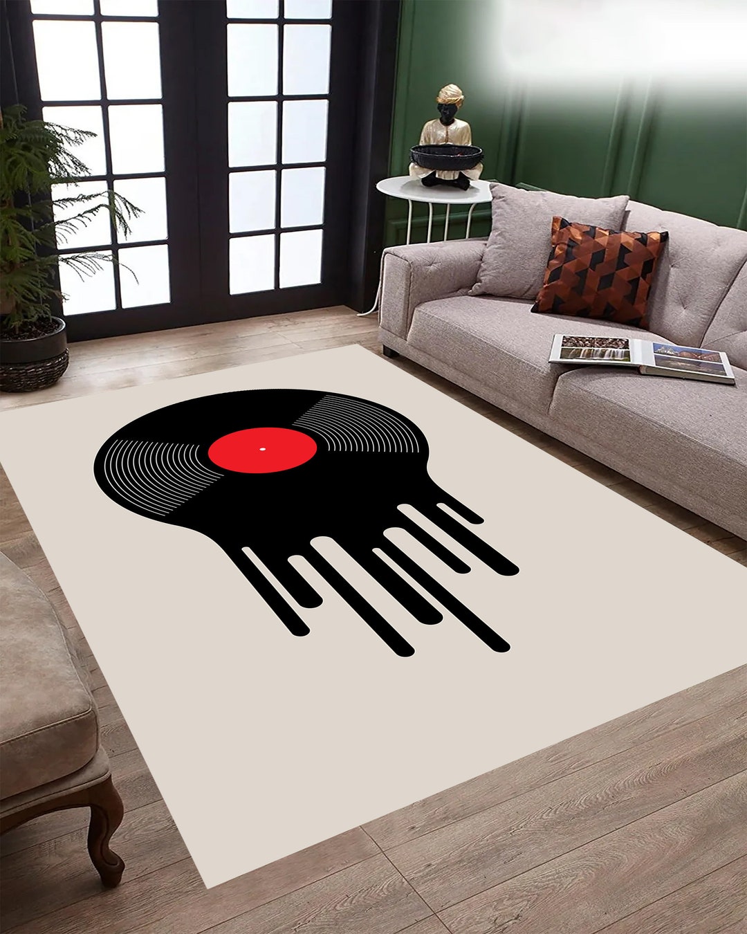 Liquid Sound Rug,record Rug,vinyl Record Carpet,popular Rug,album Rug,personalized Rug,retro ...