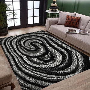 Snake Skin Rug,dark Aesthetic Rug,gothic Carpet,designer Living Room ...