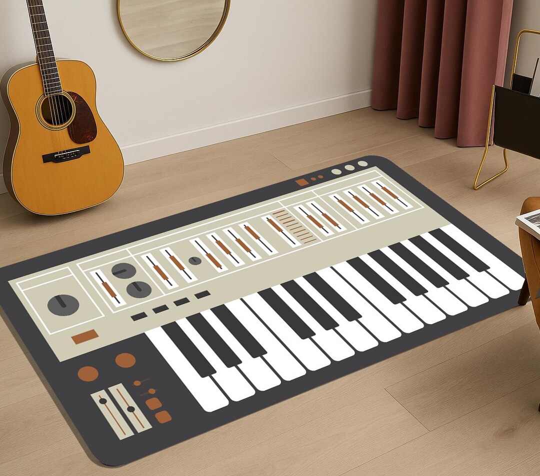 Customizable Piano Keyboard Rug: Music Lover Floor Mat - Etsy
