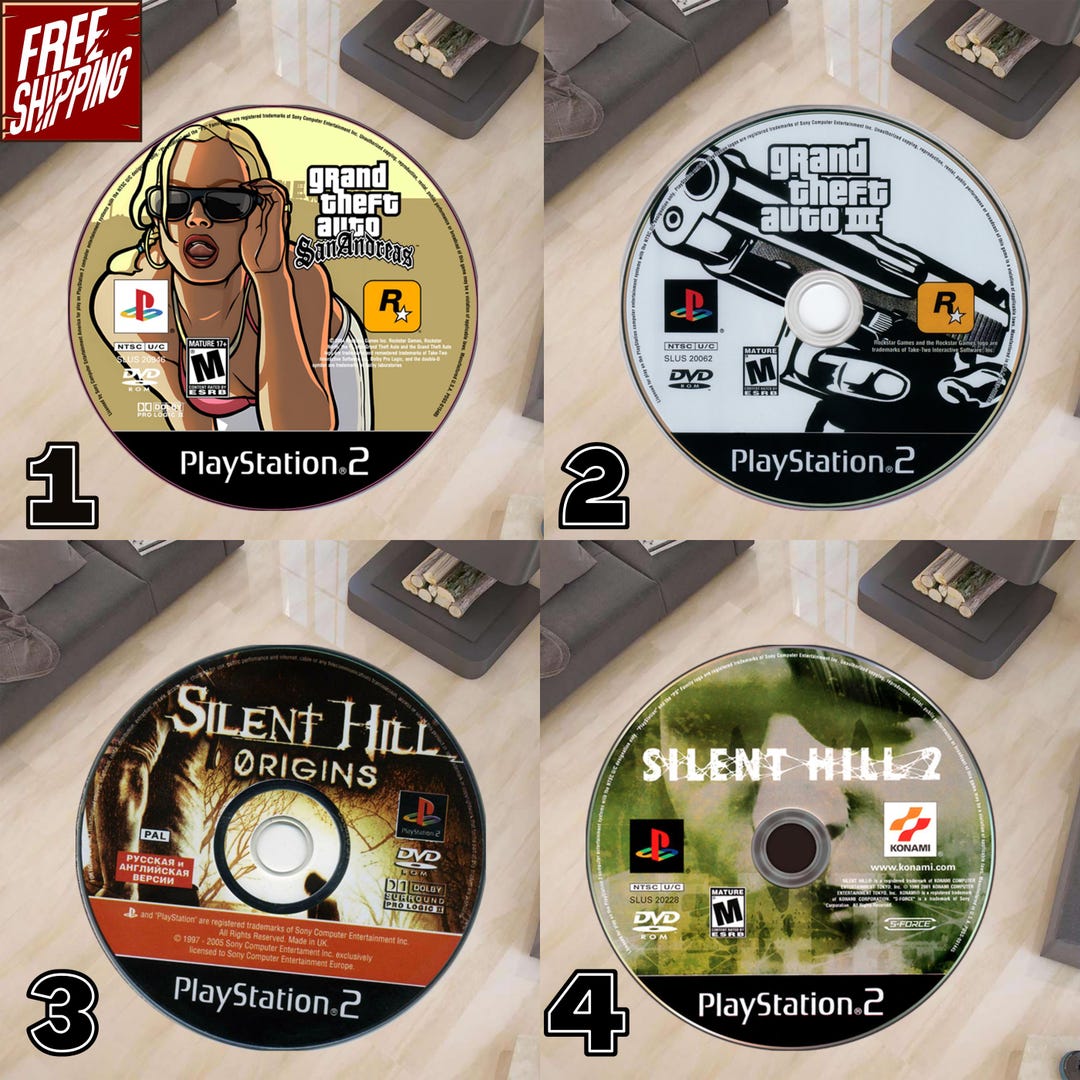 Retro PS2 Game Disc Inspired Rug,2000s Aestetic Gamer Room Decor,retro ...