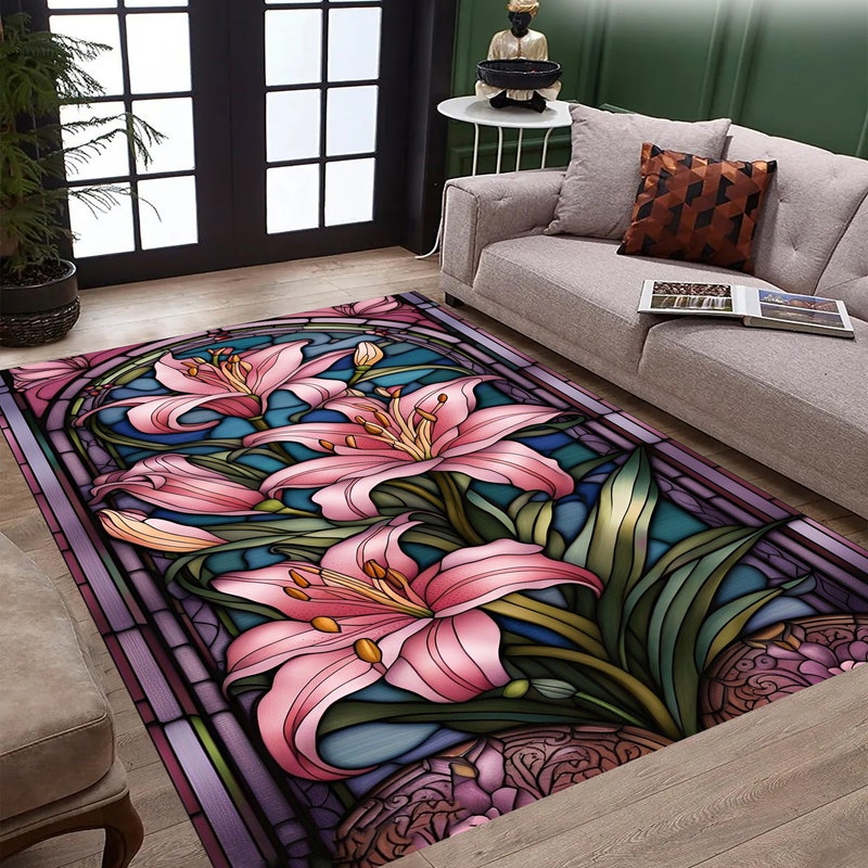Floral Rug - Etsy