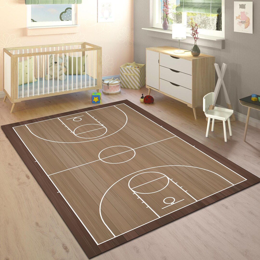 Basketball Court Rug,sport Rug,area Rug,basketball Field Rug,basketball ...