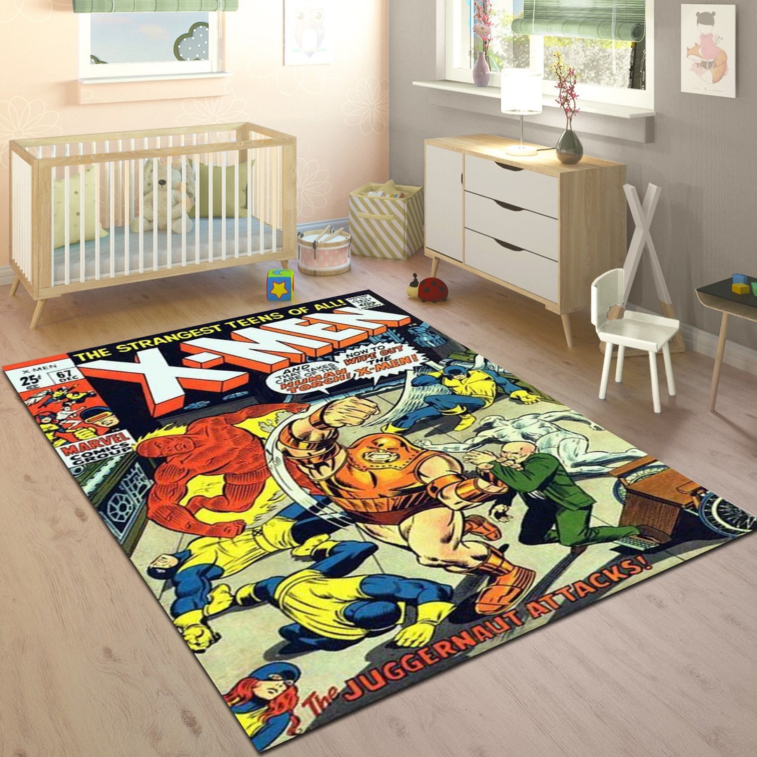 Avengers Rug,pop Culture Rug,comic Book Decor,comic Art Rug,x-men ...