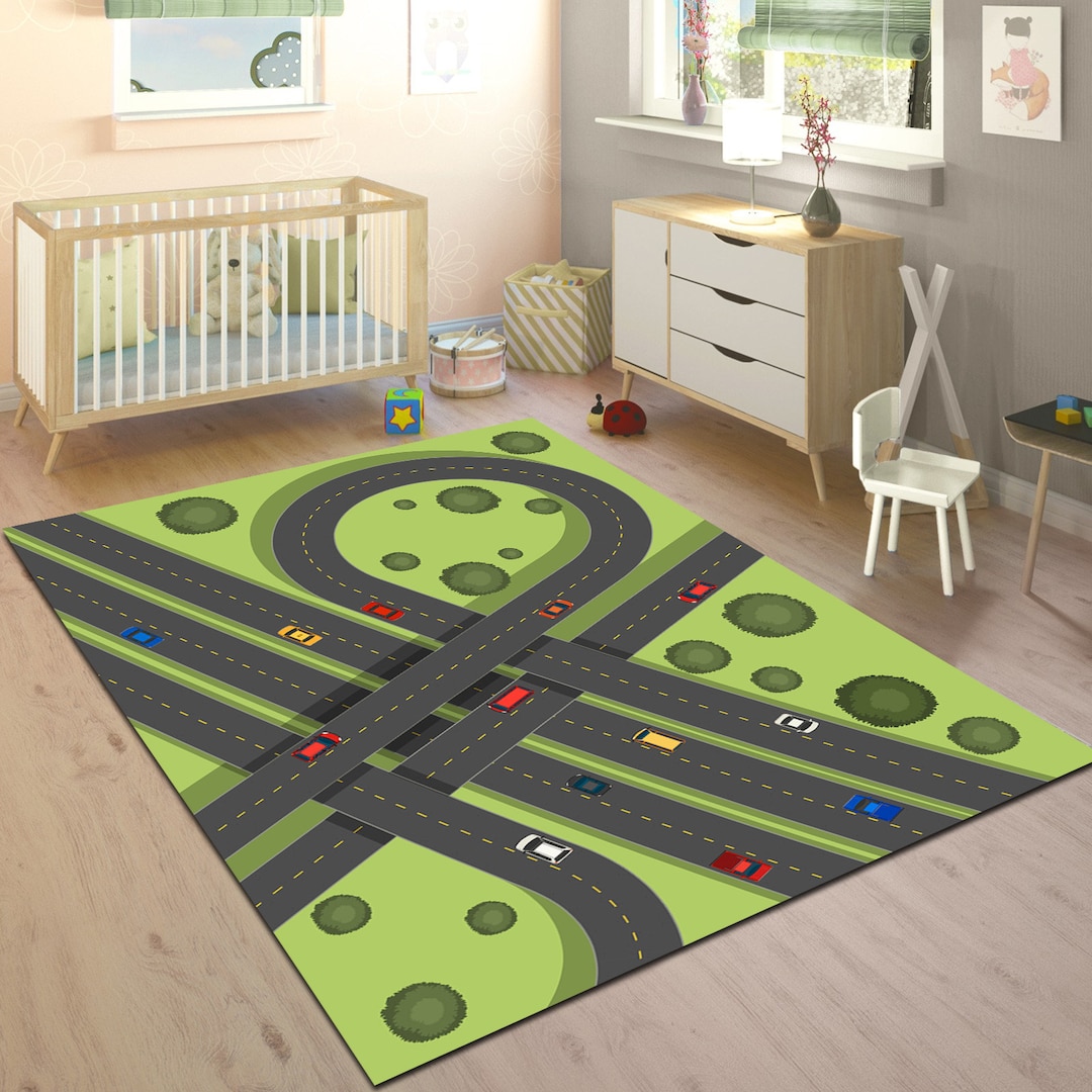 Traffic Rug,city Rug,traffic Lights Rug,intersection Carpet,city Lights ...
