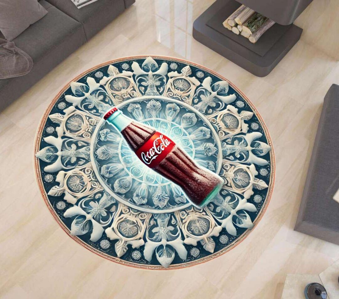 Coca Cola Round Rug: Modern Teens Room Decor - Etsy