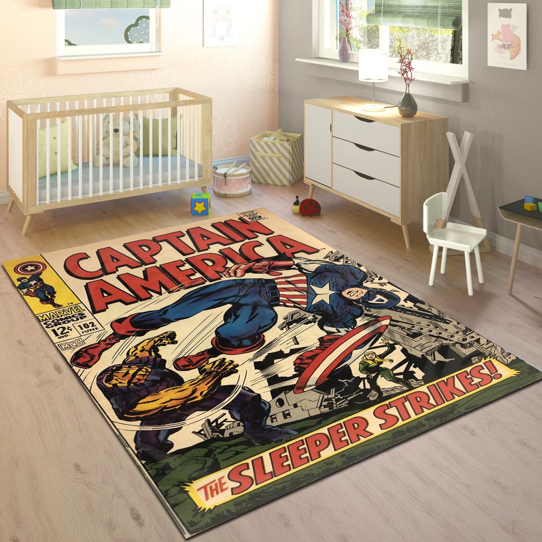 Captain America Rug,comic Rug,avengers Rug,horror Movie Rug,venompool ...