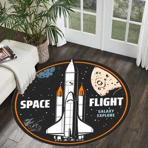 Space Flight Rug,space Shuttle Rug,rocket Rug,planet Rug,star Rug ...