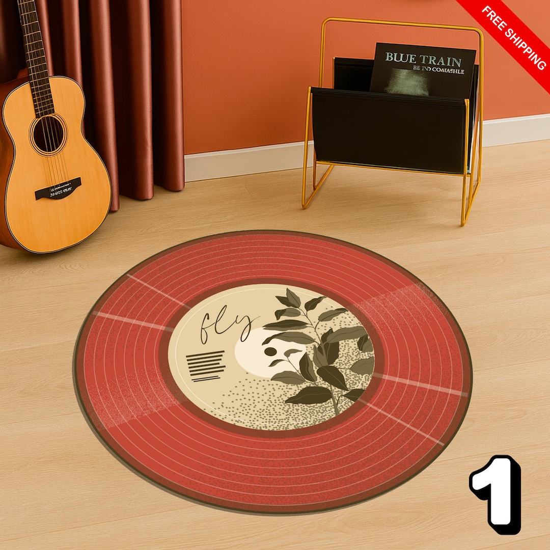 Personalized Vinyl Record Rug: Custom Music Room Decor - Etsy