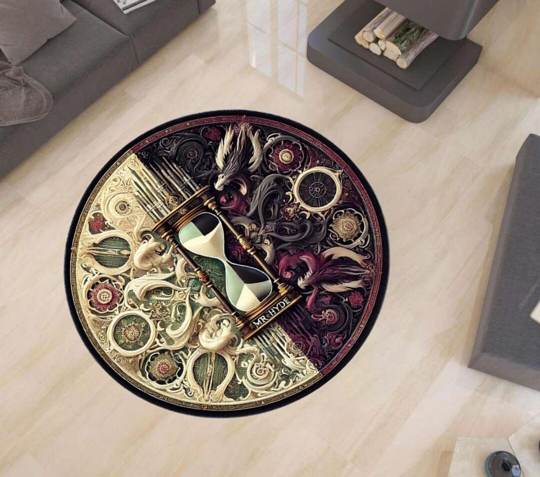Dr Jeklyy Mr Hyde Rug,hourglass Rug,horror Themed Home Decor,gothic Rug ...