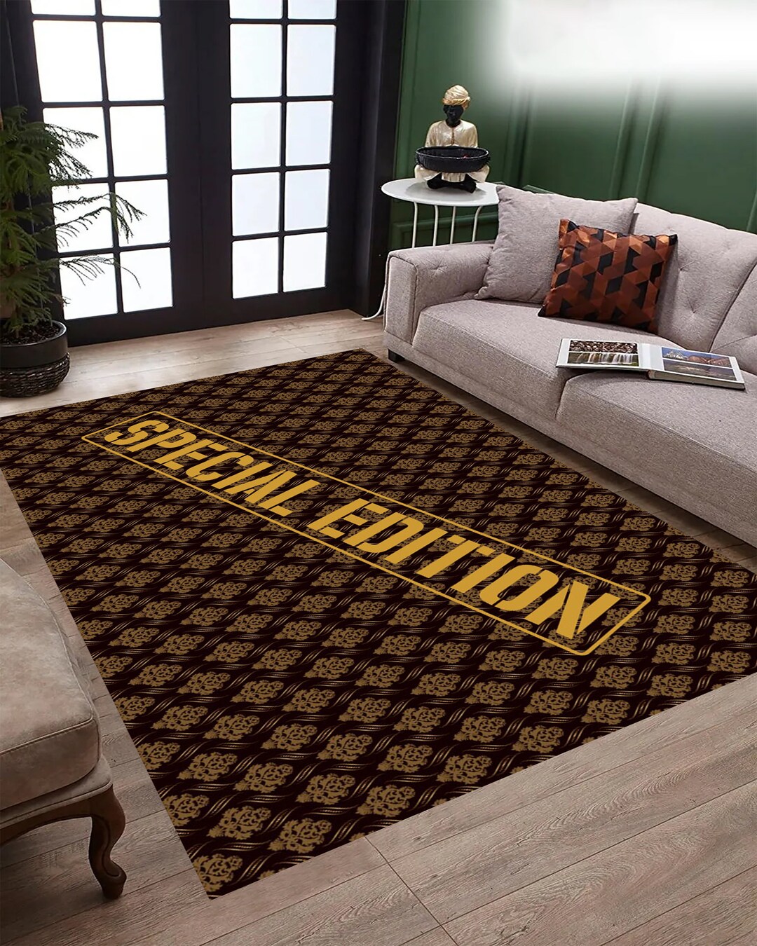Special Edition Rug,brown Design Rug,private Collection Rug,brown ...