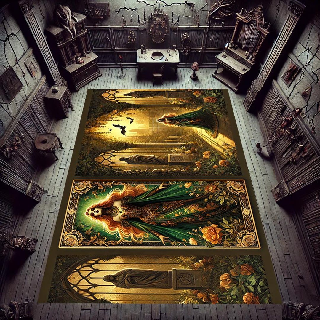 Vampire Girl Rug,gothic Home Decor,dark Aesthetic Rug,vampire Decor ...