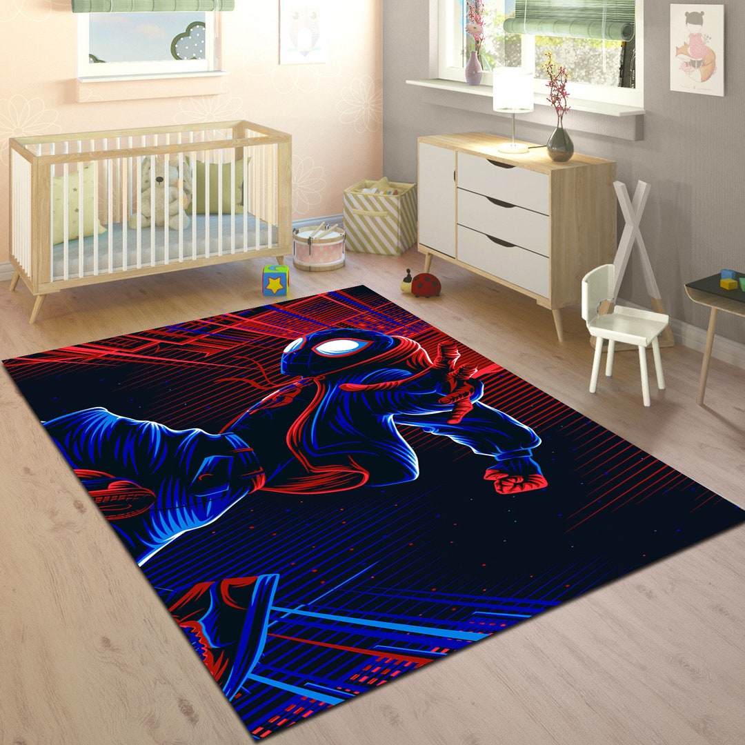 Spiderman Area Rug,comic Art Rug,hero Themed Rug,movie Inspired Rug ...