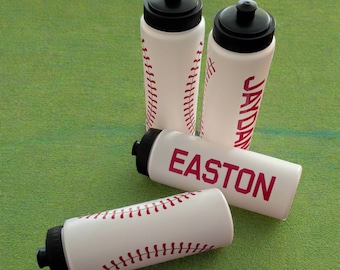 Personalized Baseball Water Bottles - Custom Engraved 32oz Stainless ...