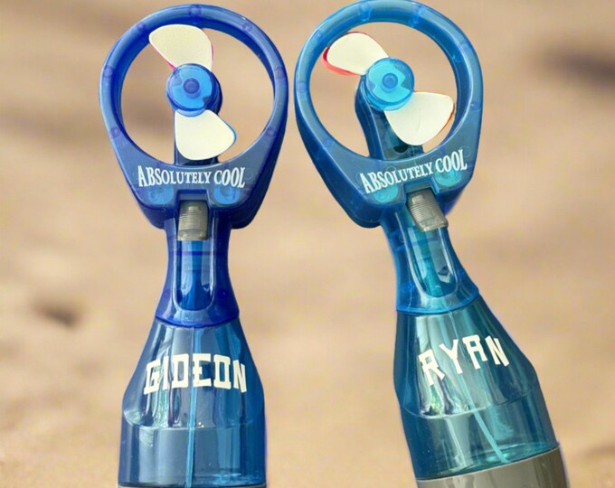 Personalized Misting Cooling Fan, Custom Fan, Battery Operated Fan ...
