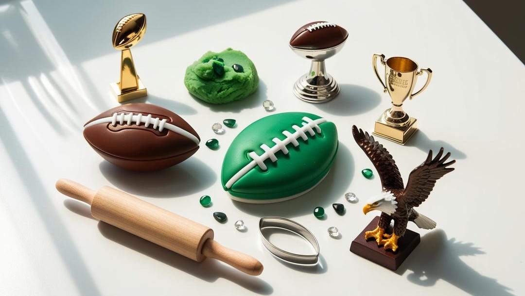 Superbowl Football Play Dough Sensory Kit, Pick Your Football Team Kit ...
