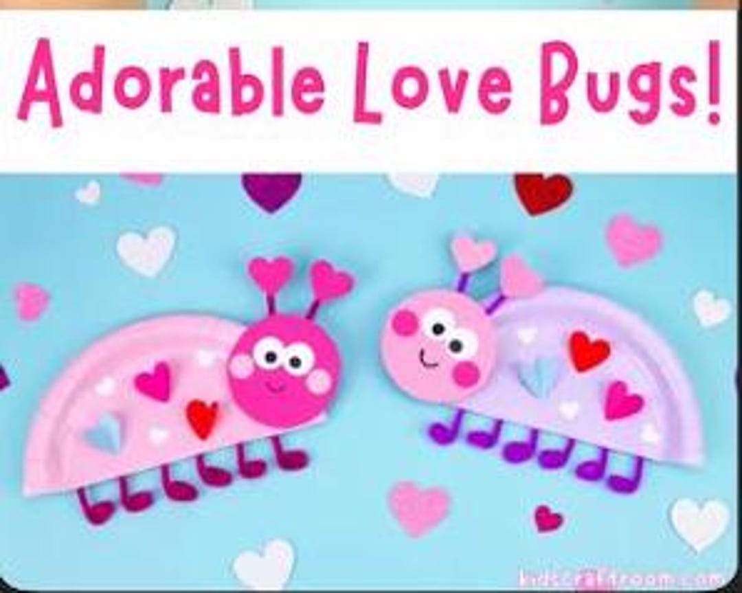 Love Bug Valentine Craft for Kids – Preschool & Kindergarten Valentine ...