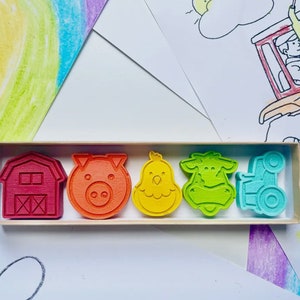 Farm Animal Themed Crayon Gift Box Party Favor - Etsy