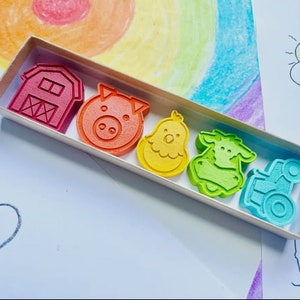 Farm Animal Themed Crayon Gift Box Party Favor - Etsy