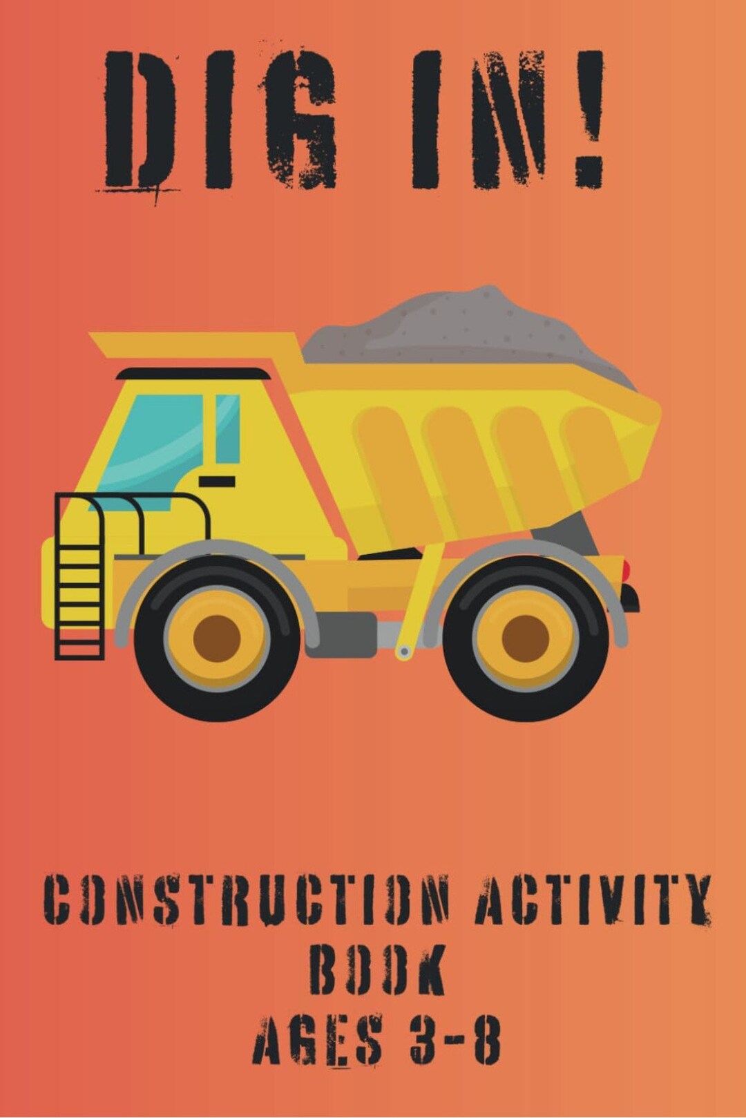 Dig In, Coloring Book, Construction Birthday Party Favor, Tractor ...