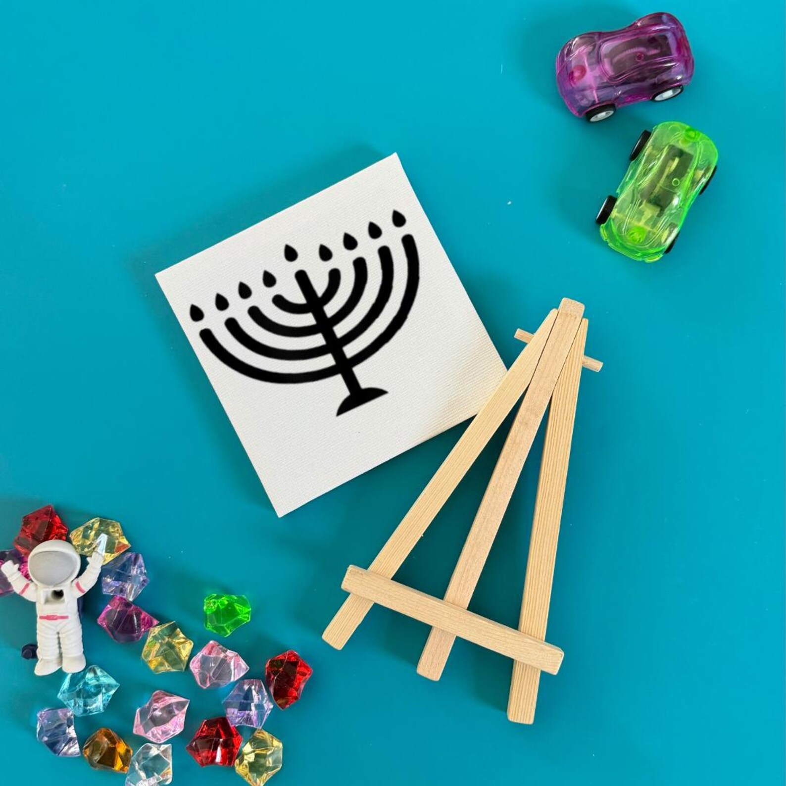 Hanukkah Craft Kits, Paint Peel Canvases, Chanukah Party Favor, Happy ...