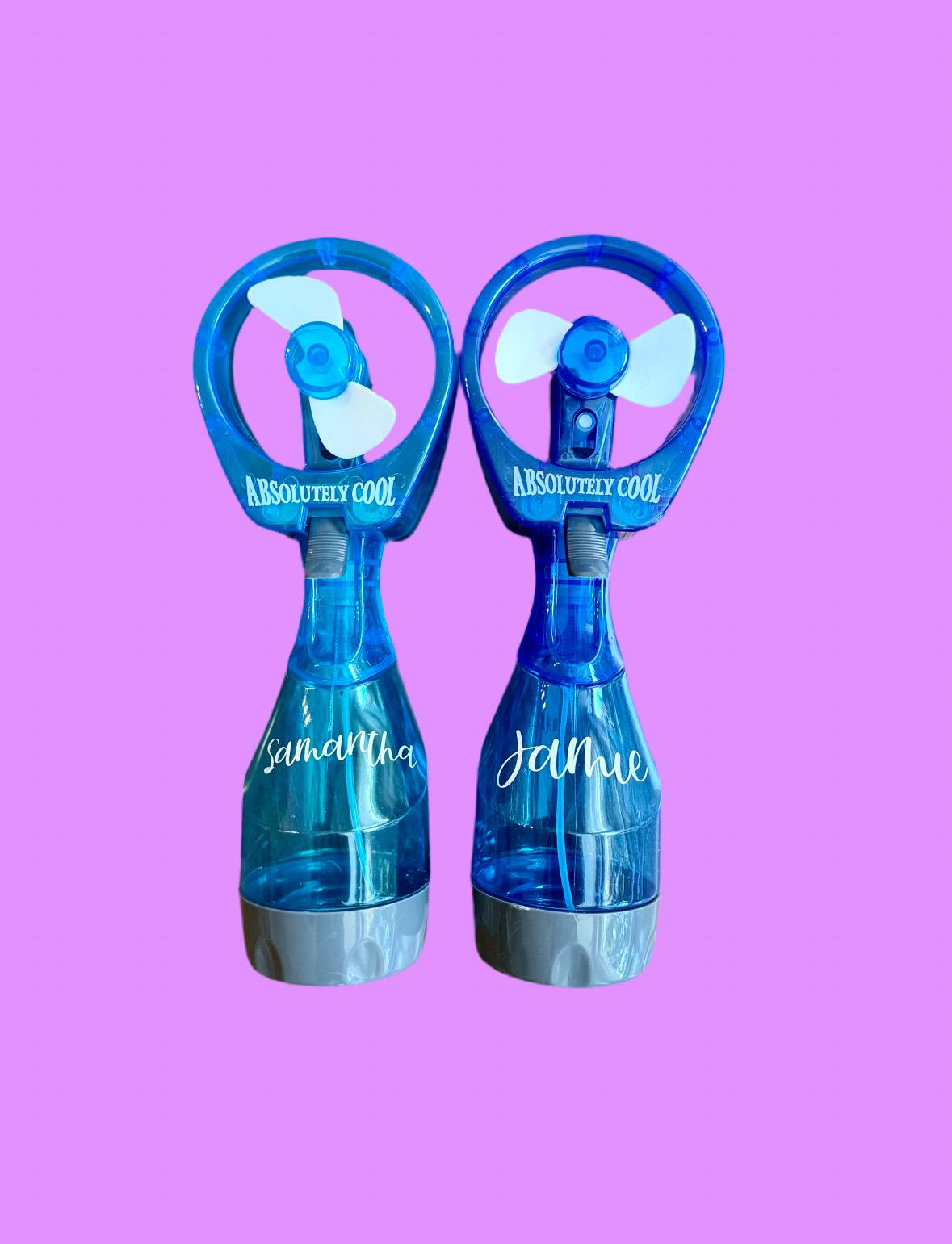 Personalized Misting Cooling Fan, Custom Fan, Battery Operated Fan ...