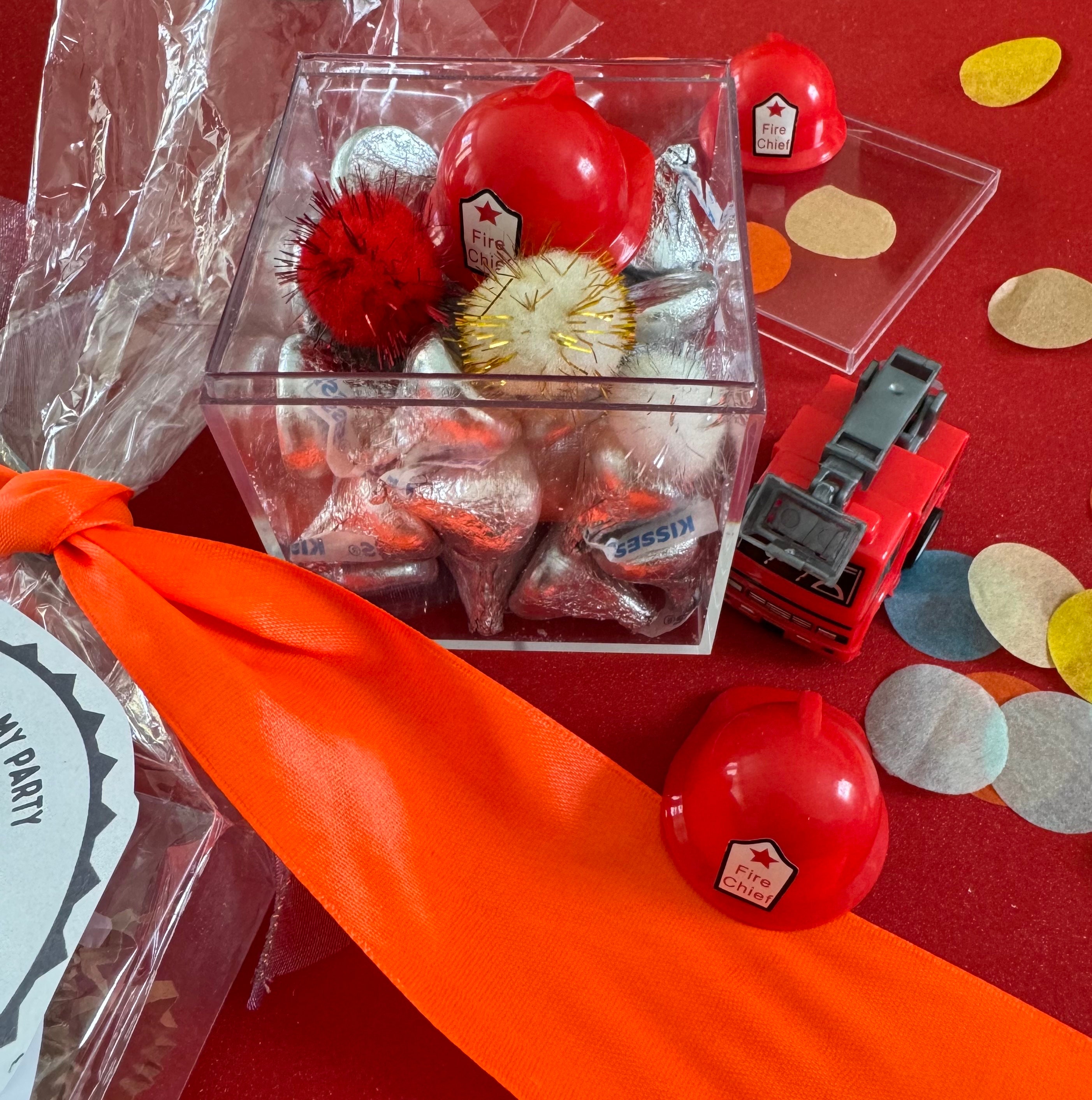 Fire Truck Themed Candy Party Favor, Fireman Favor, Candy Favor ...