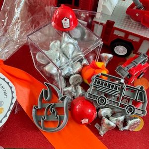 Fireman Party Favor Boxes | Sensory Kit for Kids Birthday Gift ...