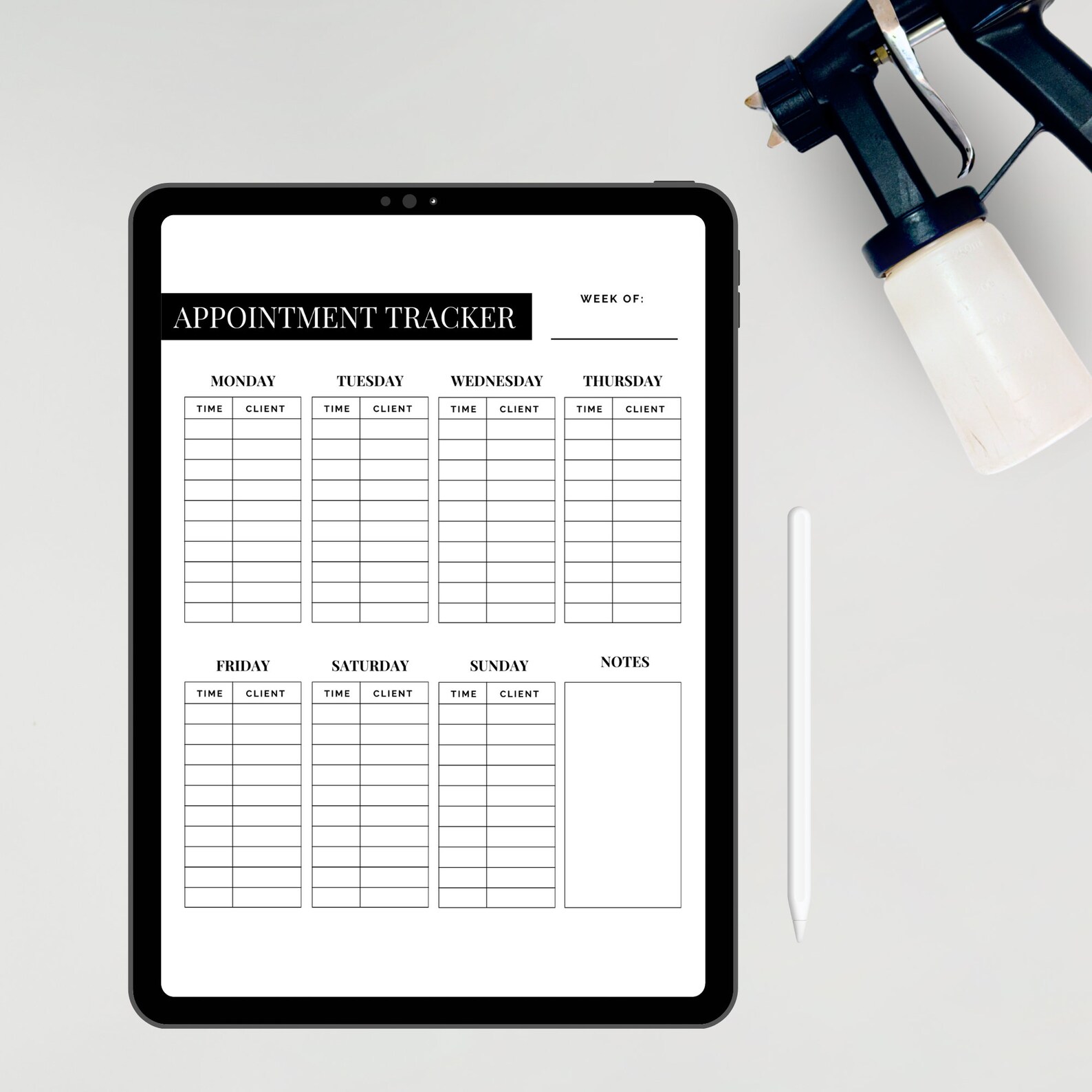 Spray Tan Service Digital/printable Weekly Appointment and Profit ...