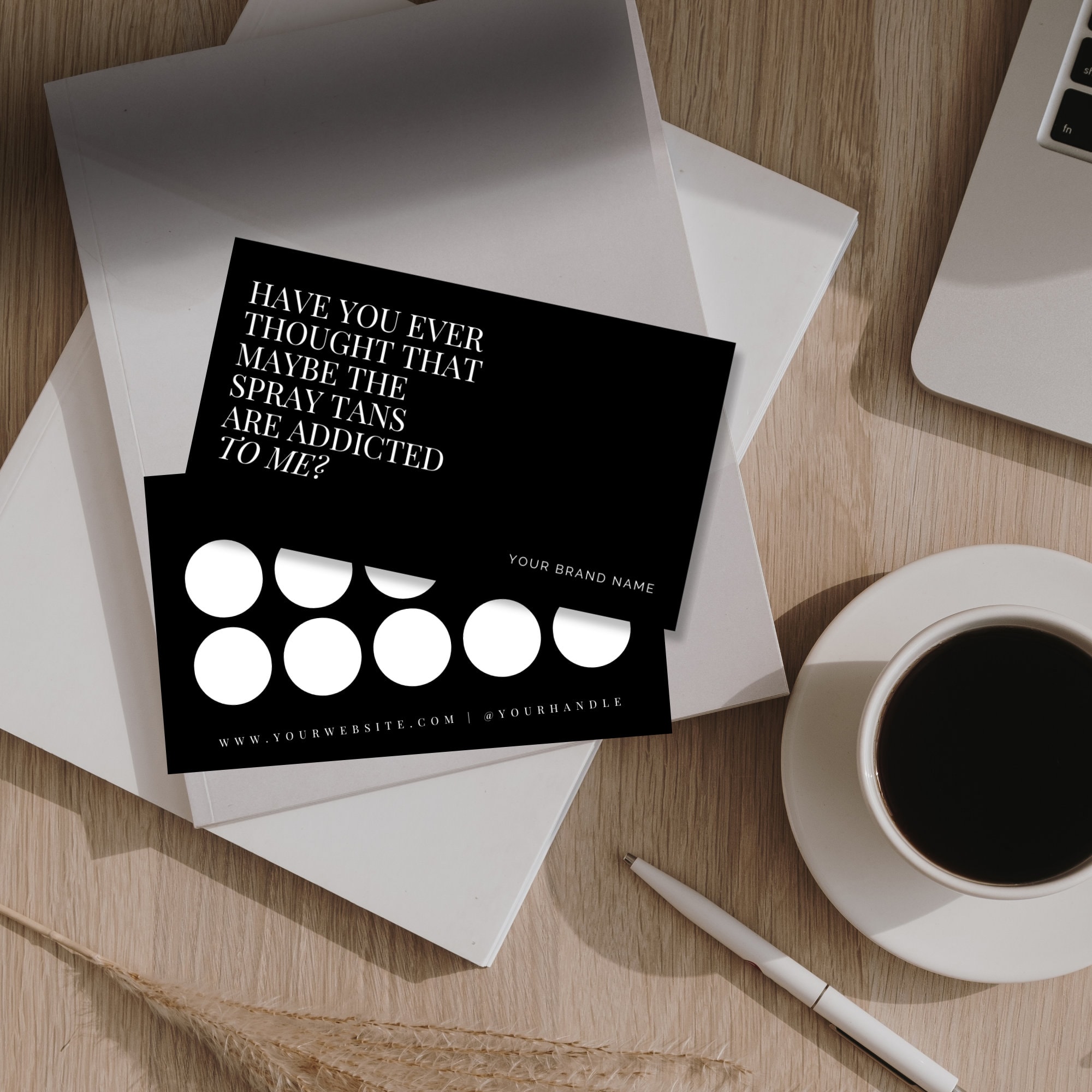 Spray Tanning Loyalty Card | Spray Tan Business Cards | Editable ...