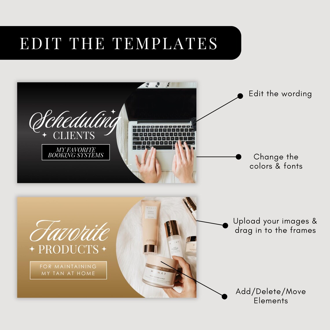 Spray Tanning Youtube Thumbails | Editable Templates | Spray Tan ...