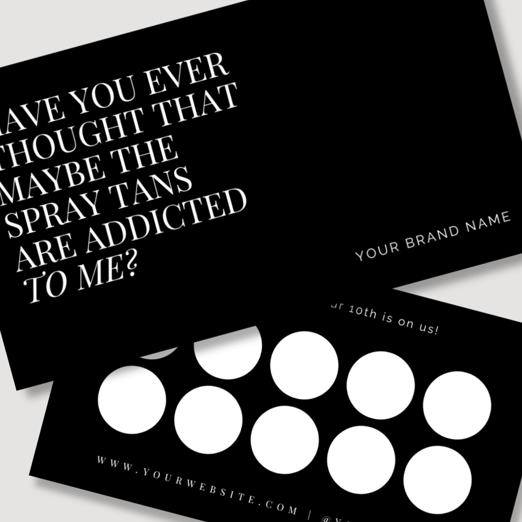 Spray Tanning Loyalty Card | Spray Tan Business Cards | Editable ...