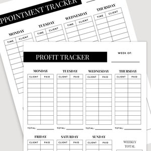 Spray Tan Service Digital/printable Weekly Appointment and Profit ...