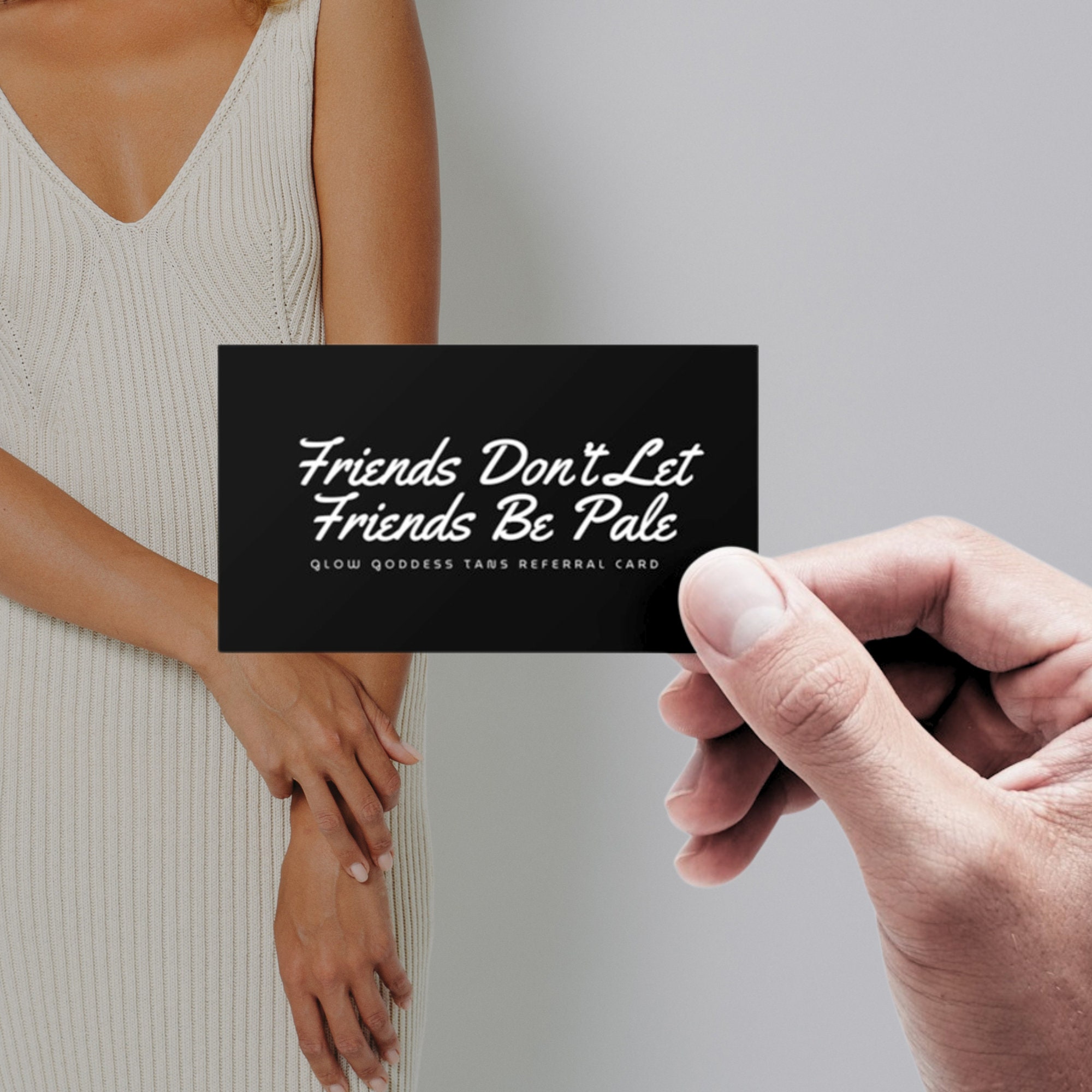 Spray Tanning Referral Card | Spray Tan Refer a Friend Cards | Editable ...
