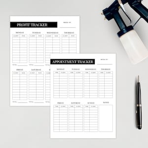 Spray Tan Service Digital/printable Weekly Appointment and Profit ...