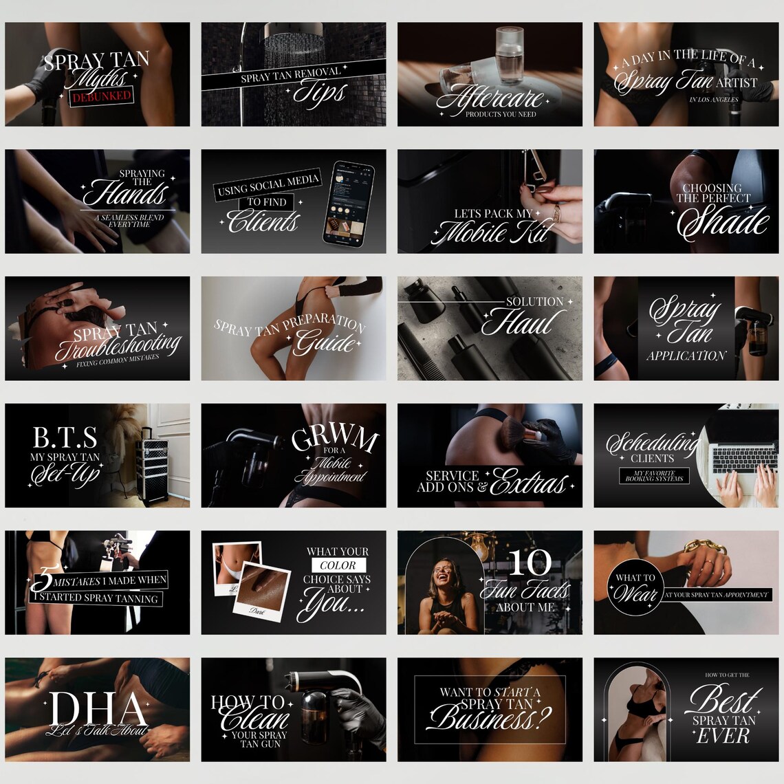 Spray Tanning Youtube Thumbails | Editable Templates | Spray Tan ...