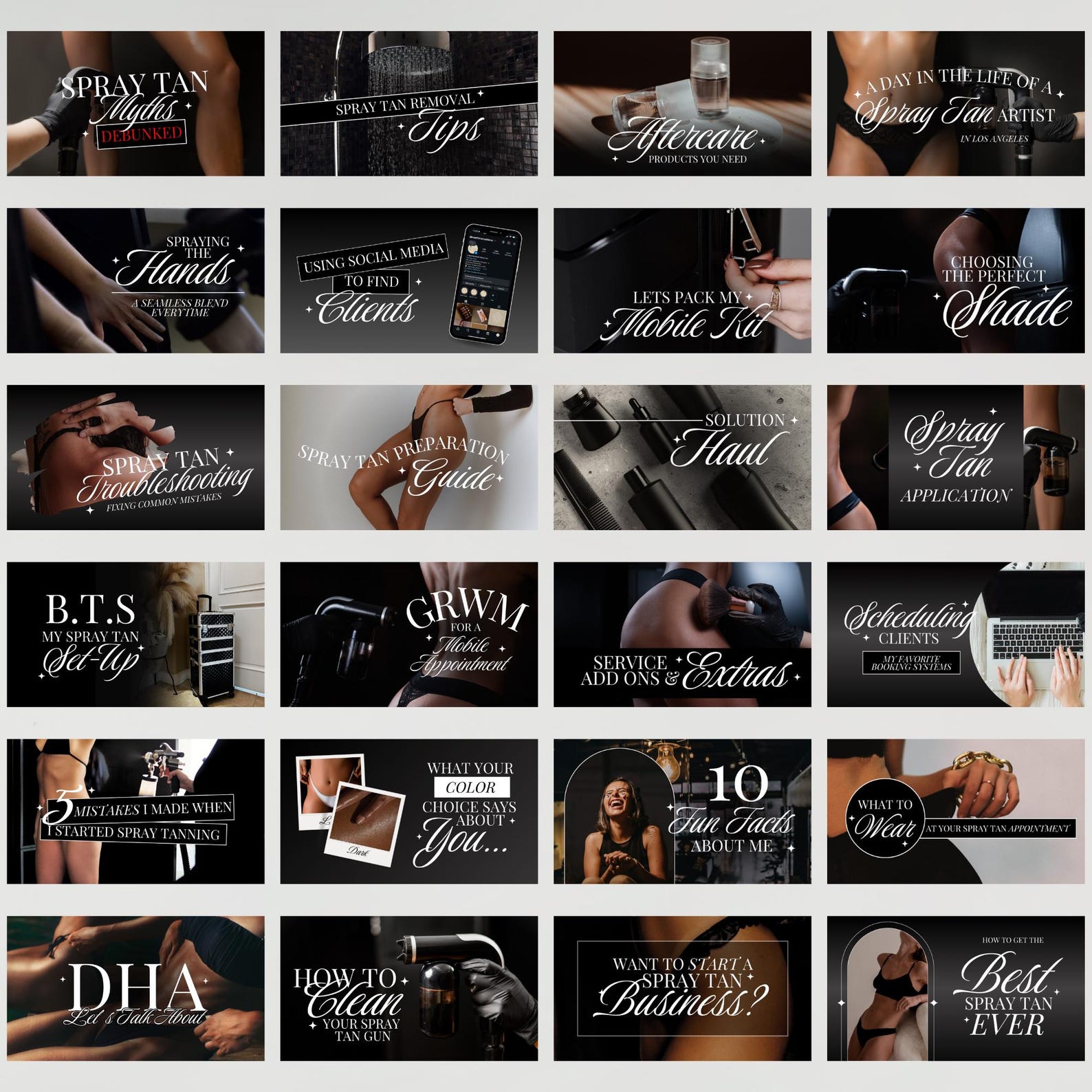 Spray Tanning Youtube Thumbails | Editable Templates | Spray Tan ...