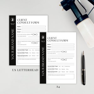 Spray Tan Artist Client Consult Form | Photo Release and Service ...