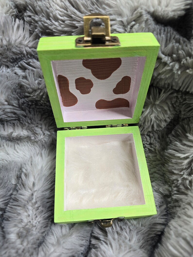 Hand-painted Cute Cow Trinket Box - Etsy