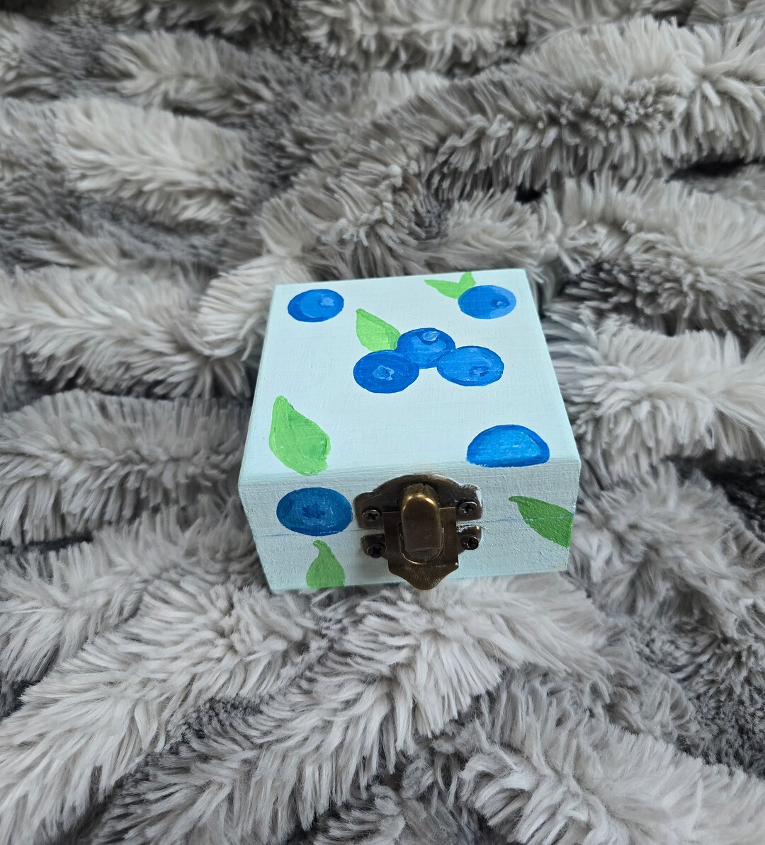 Hand-painted Blueberry Bliss Trinket Box - Etsy