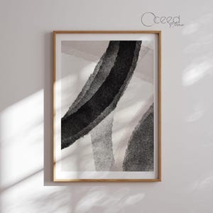 Bold Black and White Abstract Art Print Set of 3 Modern Minimal ...