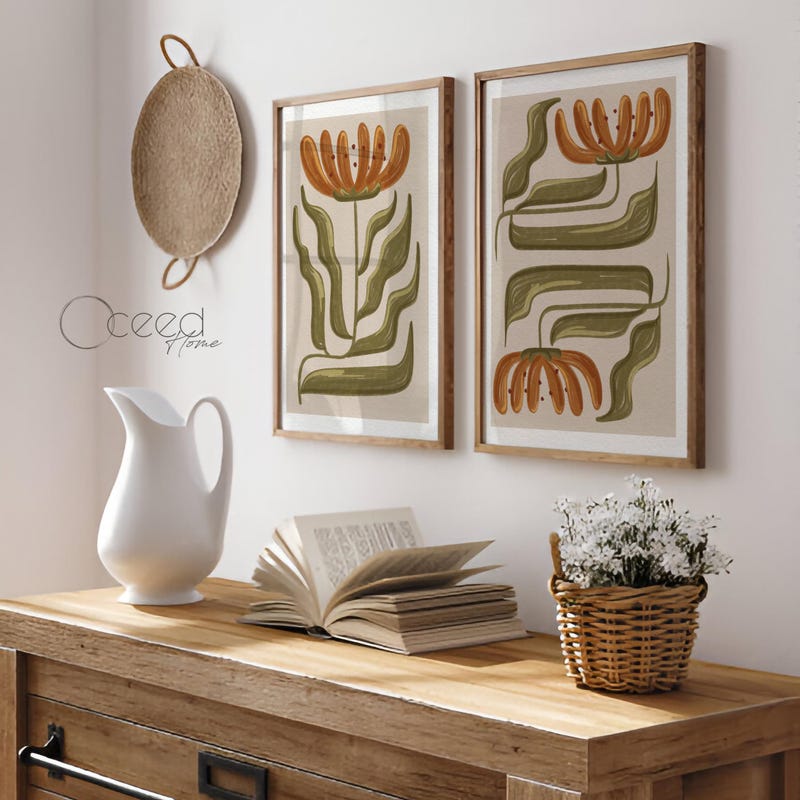 Modern Botanical Art - Etsy