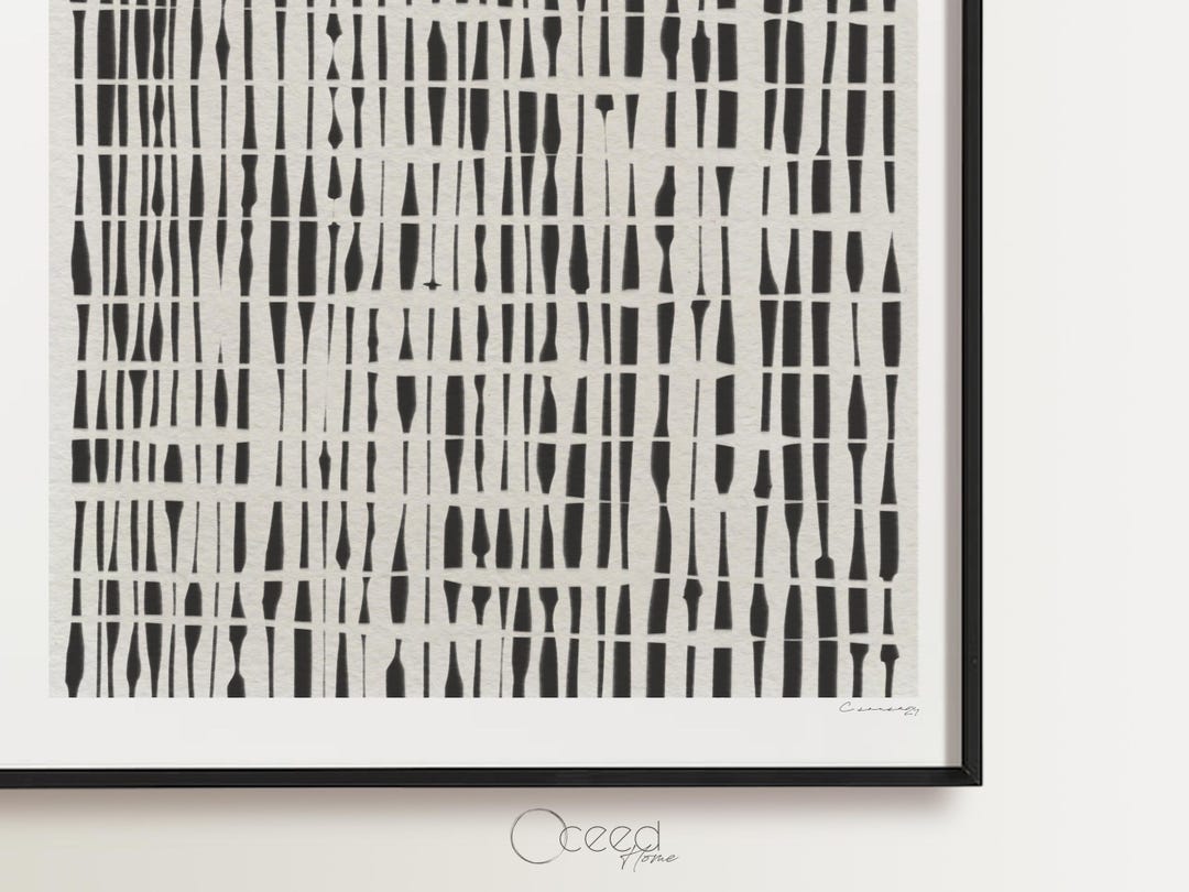 Modern Abstract Black and White Art Print Textured Minimal Geometric ...